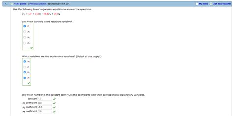 solved use the following linear regression equation to