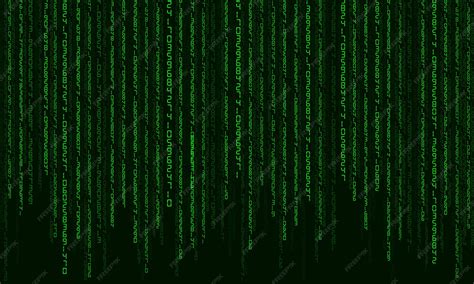 Premium Vector Digital Code Background Matrix Style Program Random Falling Numbers