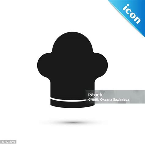 흰색 배경에 격리 된 회색 요리사 모자 아이콘 요리 기호 모자를 요리합니다 벡터 교통 위반 티켓에 대한 스톡 벡터 아트 및 기타