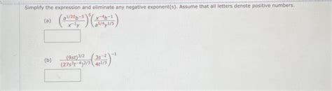 Solved Simplify The Expression And Eliminate Any Negative Chegg