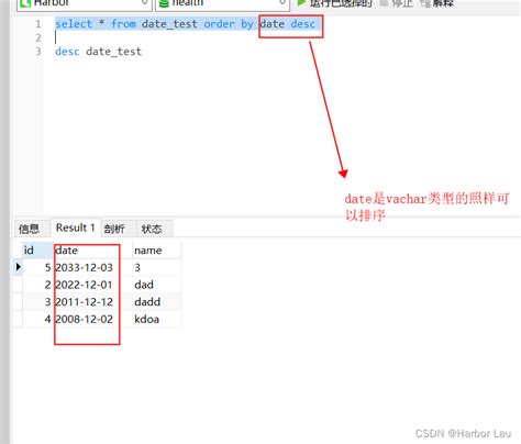关于数据库按照时间排序的问题 Csdn博客