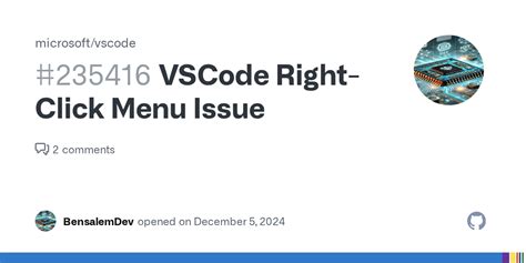 Vscode Right Click Menu Issue · Issue 235416 · Microsoftvscode · Github