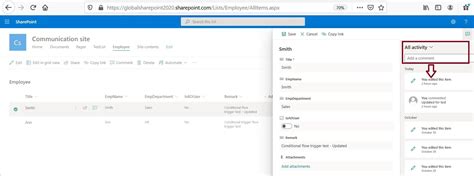 track comments version history in sharepoint online list global