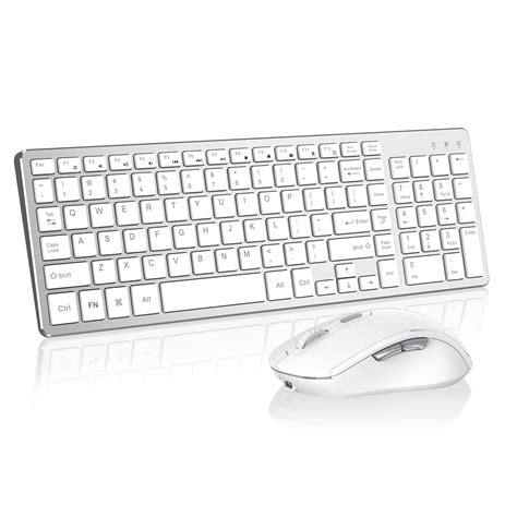 Wireless Keyboard Mouse Combo Rechargeable Quiet Compact Design With Number Pad 2 4 Ghz Usb