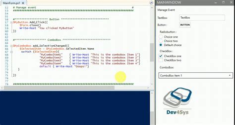 Powershell WPF Part IV How To Manage Event