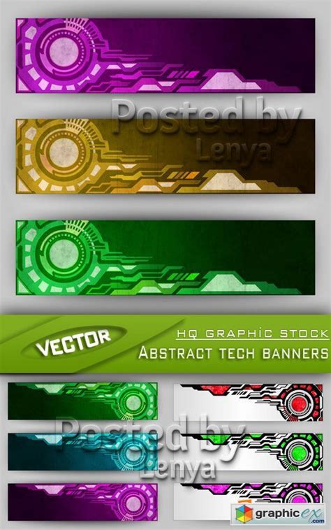 Stock Vector Abstract Tech Banners Free Download Vector Stock Image Photoshop Icon
