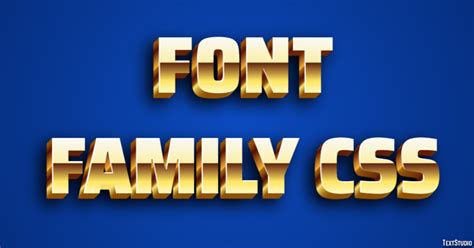 Font Family Css Text Effect And Logo Design Font