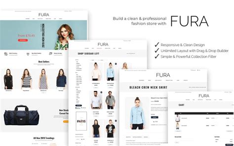 Чистая мода Woocommerce тема Fura Woocommerce шаблон магазина для сайта Wordpress