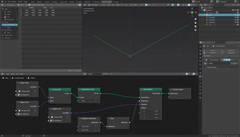 Single Continuous Mesh Line That Intersects Empty Objects Geometry Nodes Blender Stack Exchange