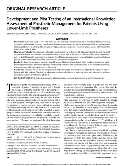 Pdf Development And Pilot Testing Of An International Knowledge