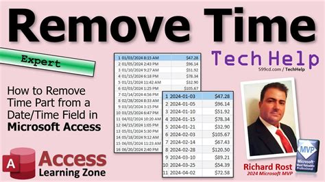 How To Remove Time Part From A Datetime Field In Microsoft Access Youtube