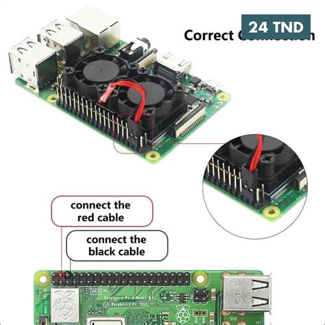Radiateur Double Ventilateurs Pour Raspberry Pi 3b 4b Cothings