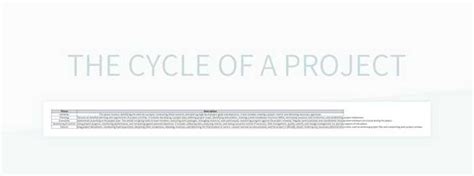Navigating The Project Lifecycle Excel Template Free Download Pikbest
