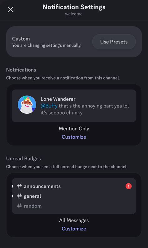 New Server Notification Settings Experiment Discord