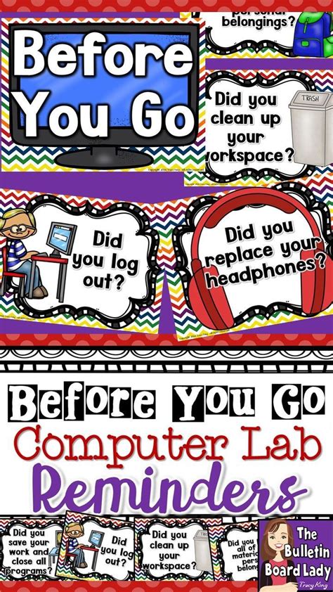 Computer Lab Before You Go Posters School Computer Lab Computer