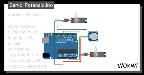 Servo Potensio Ino Wokwi ESP32 STM32 Arduino Simulator
