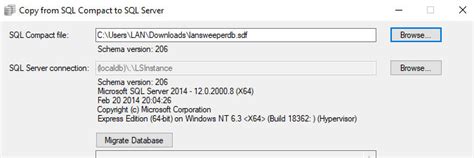 Convert A Deprecated Sql Compact Database Lansweeper