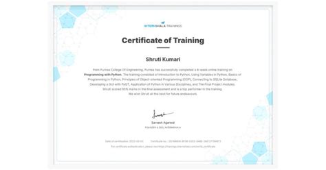Shruti Kumari On Linkedin Completed Training In Python From