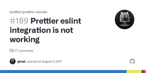 Prettier Eslint Integration Is Not Working Issue Prettier Prettier Vscode Github