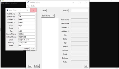 Address Book In Python With Source Code Source Code Projects