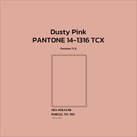 About Pantone 14 1316 Tcx Dusty Pink Color Color Codes Matching