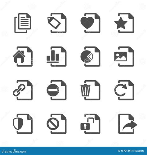 File Document Icon Set 2 Vector Eps10 Stock Vector Illustration Of Export Stat 45721344