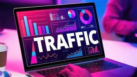 Person Analyzing Website Traffic Data On Laptop With Graphs And Charts Person Analyzing Website Traffic Data On Laptop With Graphs And Charts