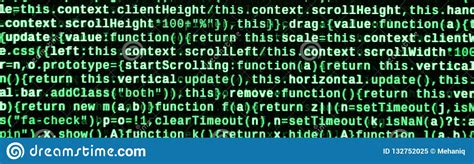 Javascript Code In Text Editor Coding Cyberspace Concept Screen Of