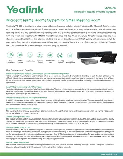 Yealink Mvc400 Presentation Partner