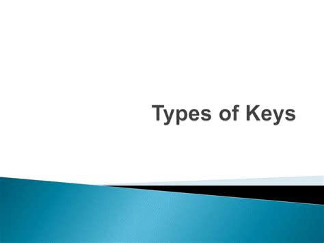Types Of Keys Use In Database Managementpptx