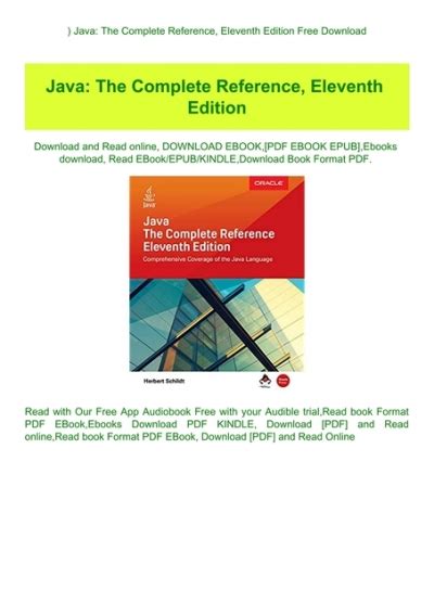 Download Pdf Java The Complete Reference Eleventh Edition Free Download