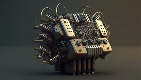 Premium Ai Image Futuristic Modular Synthesizer System Ai Generator Image