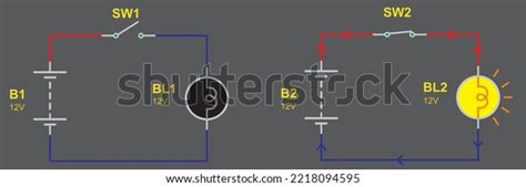 Vector Schematic Diagram Of Electrical Circuit Stock Vector Royalty Free 2218094595 Shutterstock