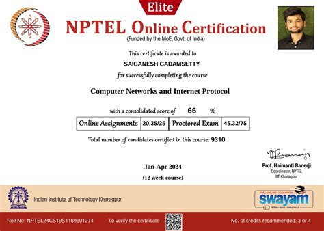 sai ganesh gadamsetty on linkedin certified by nptel in computer