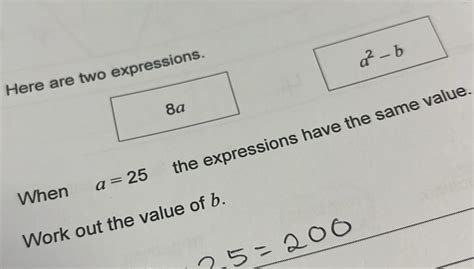 solved here are two expressions a 2 b 8a when a 25 the expressions