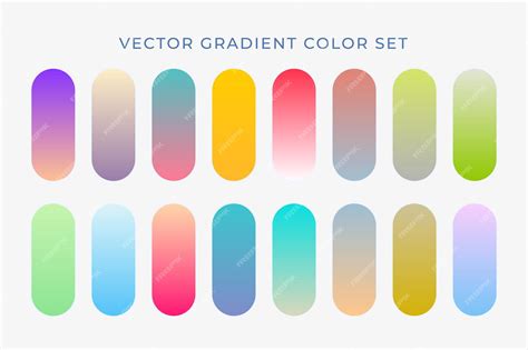 Premium Vector Gradient Color Set Element Set Gradient Shades Combination Vibrant Colorful