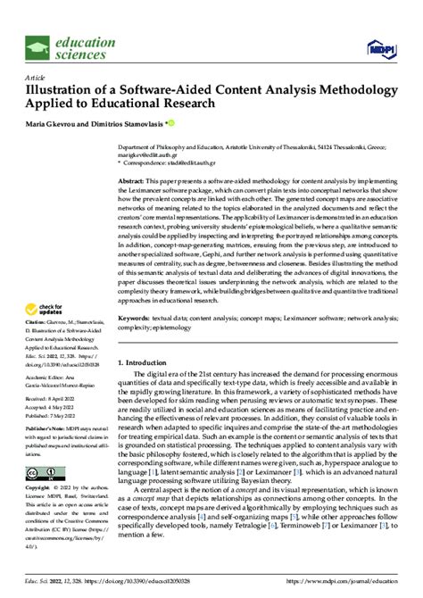 Pdf Illustration Of A Software Aided Content Analysis Methodology