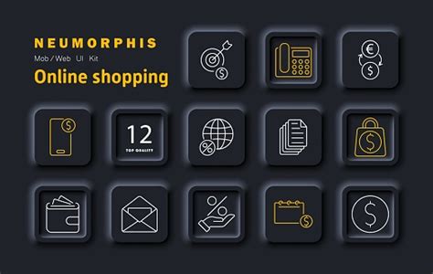 온라인 쇼핑 세트 아이콘입니다 전자 상거래 디지털 결제 모바일 쇼핑 금융 거래 글로벌 무역 제품 구매 비즈니스 성장 환전 재무 계획 경제에 대한 스톡 벡터 아트 및 기타