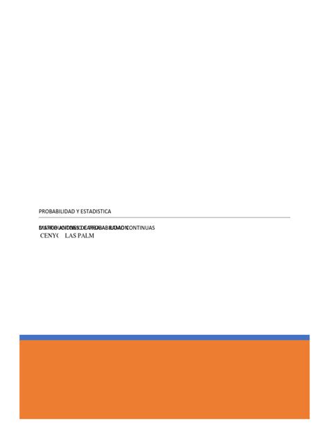 Las Funciones De Probabilidad Continuas Pdf Variable Aleatoria