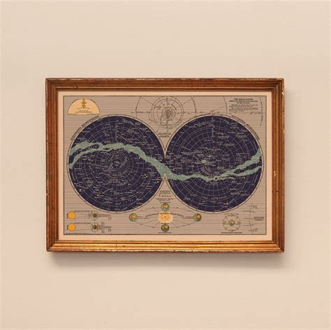 Celestial Charts Astronomic Map Diagram Poster Print Etsy