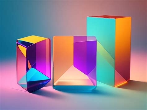 Translucent Symmetry Abstract Geometric 3d Render Background Premium Ai Generated Image