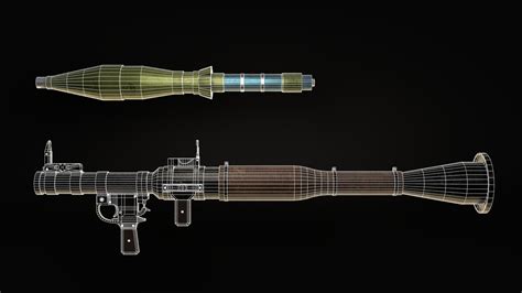 Artstation Rpg 7 Rocket Launcher Rocket Game Assets