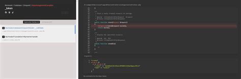 php how to fix token error on illuminate database eloquent