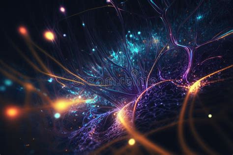 Neurons Firing And Wiring Together In A Human Brain Abstract Concept