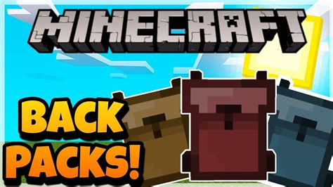 How To Make A Backpack In Minecraft Backpack Plus Addon [bedrock Mcpe] Youtube