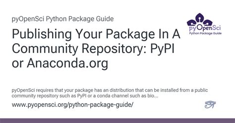 Publishing Your Package In A Community Repository Pypi Or