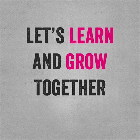 let s learn and grow together youtube