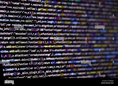 Software Source Code Programming Code Programming Code On Computer Screen Developer Working