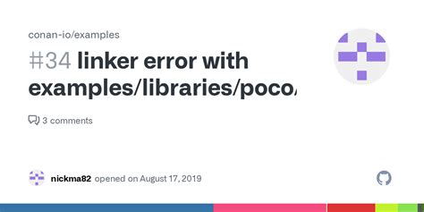 Linker Error With Exampleslibrariespocomd5 · Issue 34 · Conan Ioexamples · Github