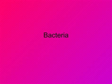 Introduction To Bacteria Structure And Function Pptx